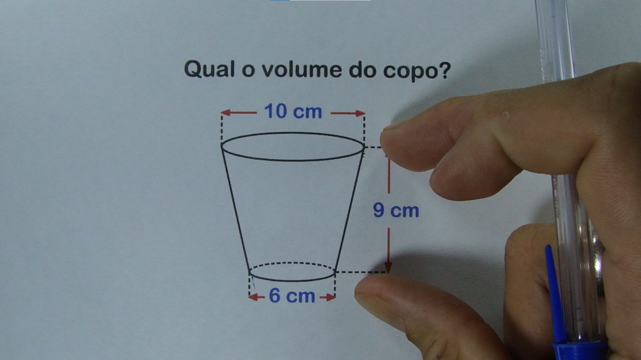 SABE CALCULAR O VOLUME DE UM COPO? - YouTube