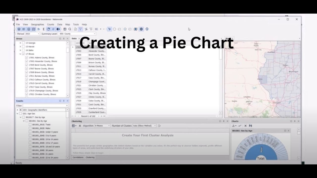 Creating Pie Chart with GeoLytics' desktop products - YouTube