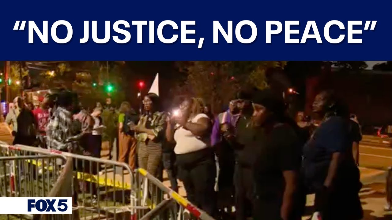 Protest at scene of deadly police shooting in DC | FOX 5 DC - YouTube