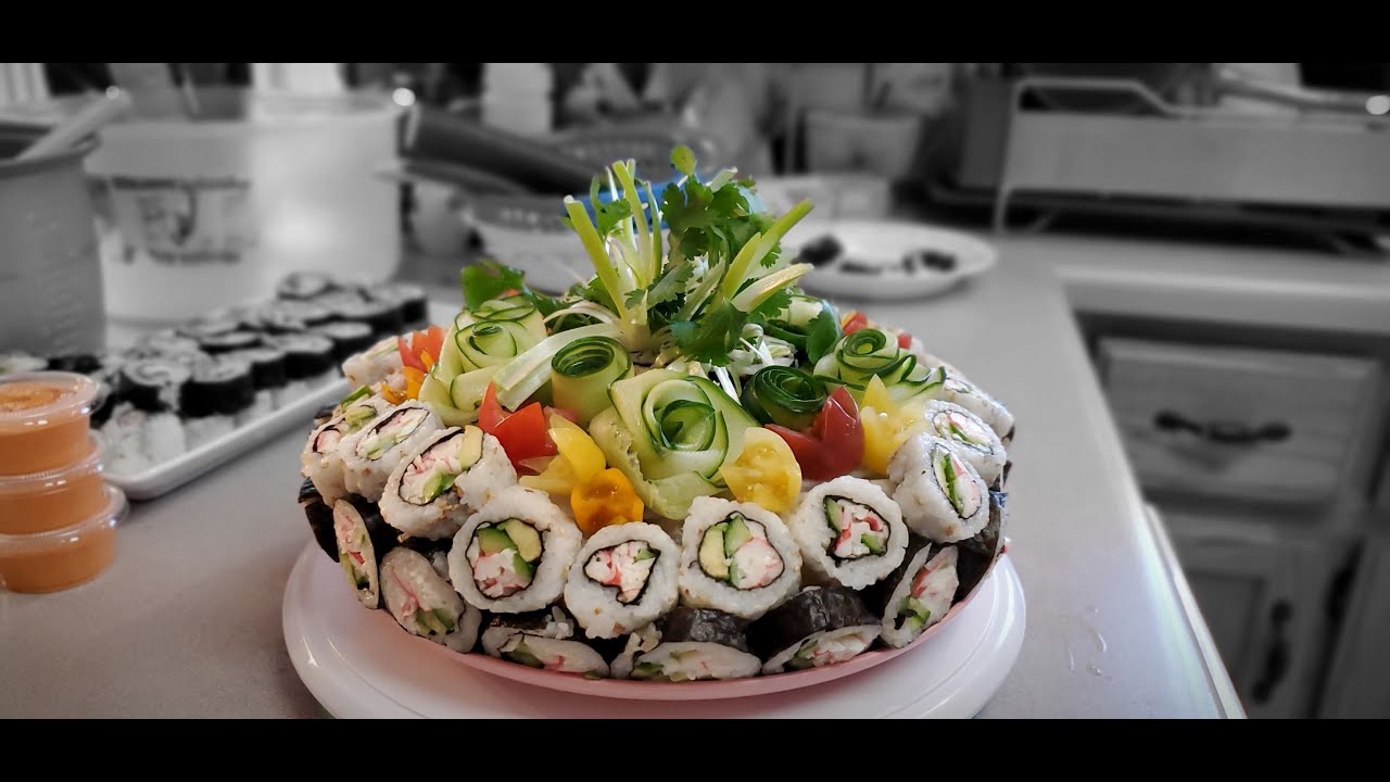 Sushi Steam Roll Food Cake Part 2 - YouTube