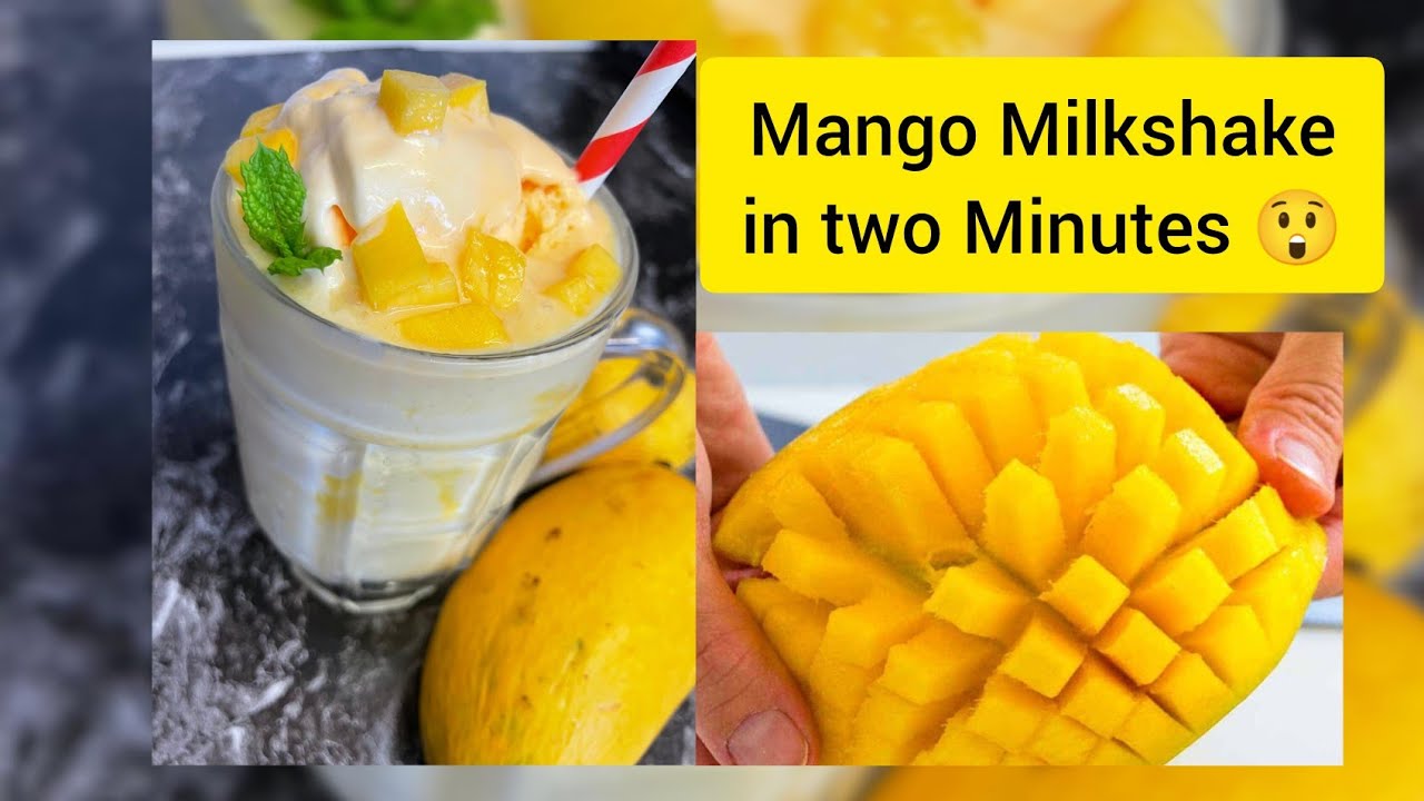 Mango milkshake recipe | creamy & tasty restaurant style mango ...