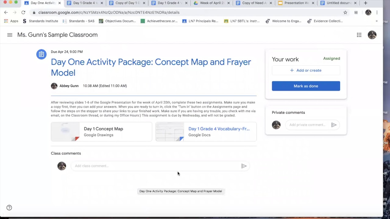 Google Classroom Turning In - YouTube