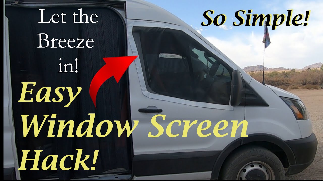 Simple DIY Van Window Screen Hack – Breeze-Friendly Solution! - YouTube