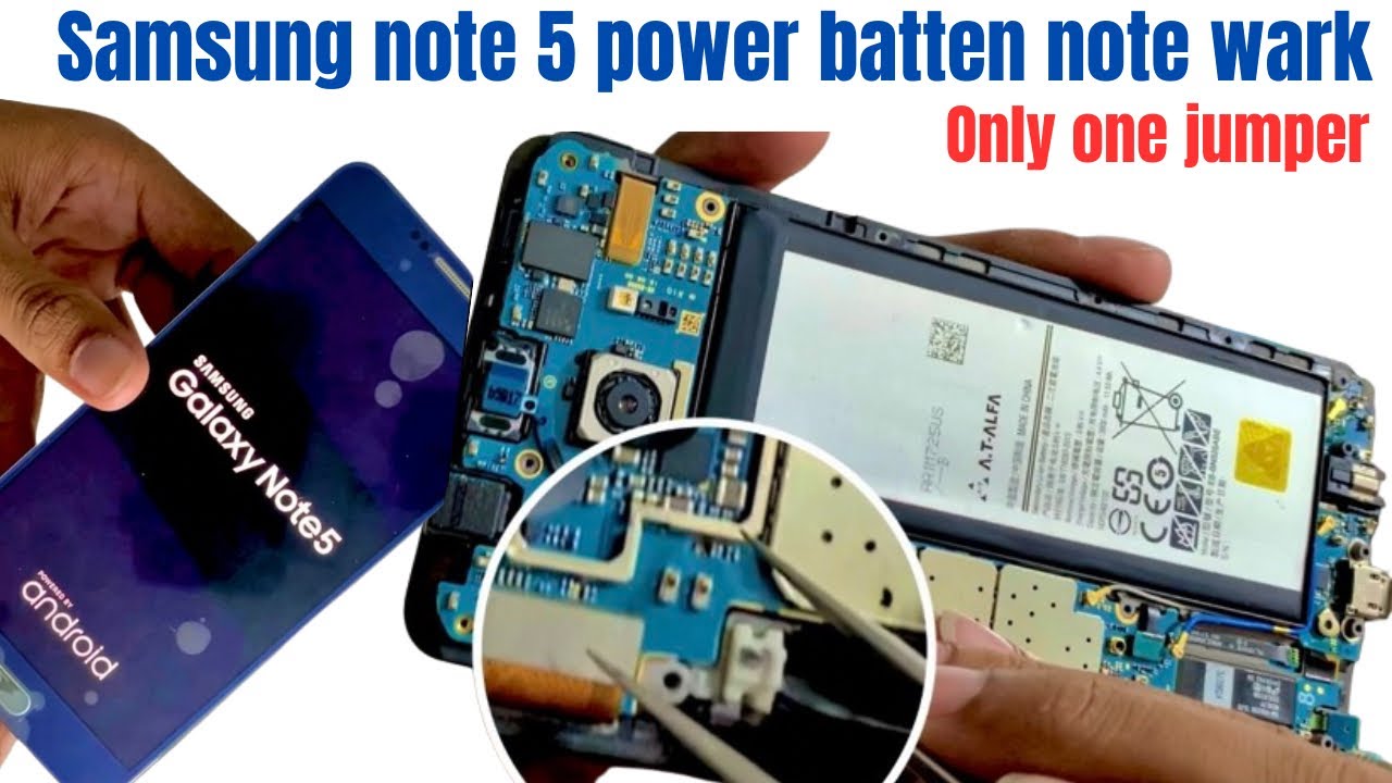 Samsung note 5 power batten not wark - YouTube
