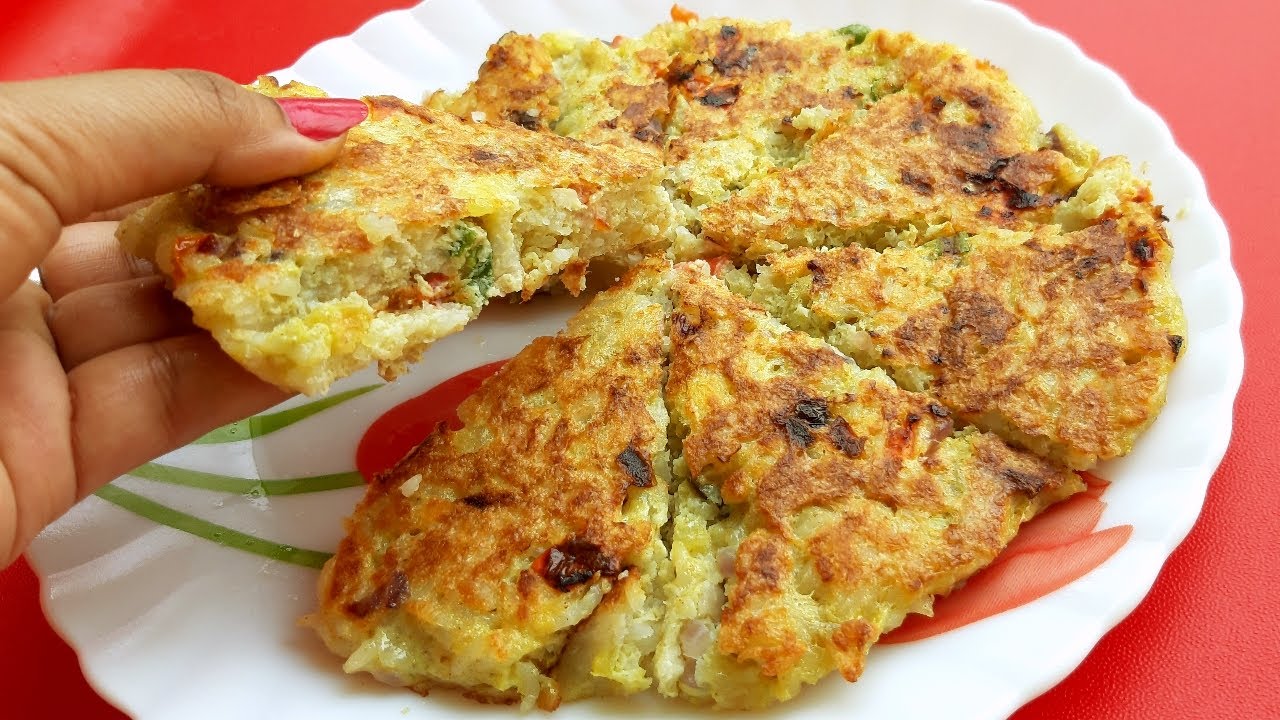 Leftover Rice Recipe/ Lockdown Instant Recipe/ Rice Omelette/ Leftover ...
