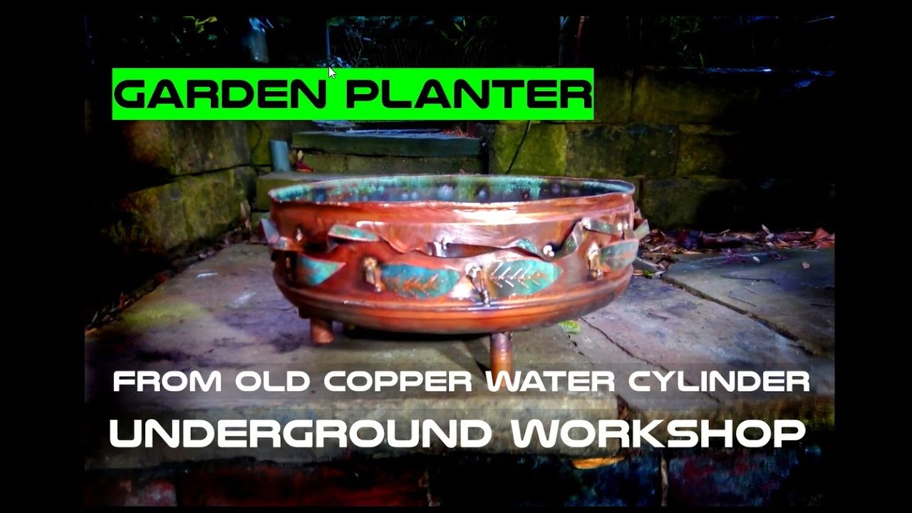 diy planter from old copper water cylinder - YouTube