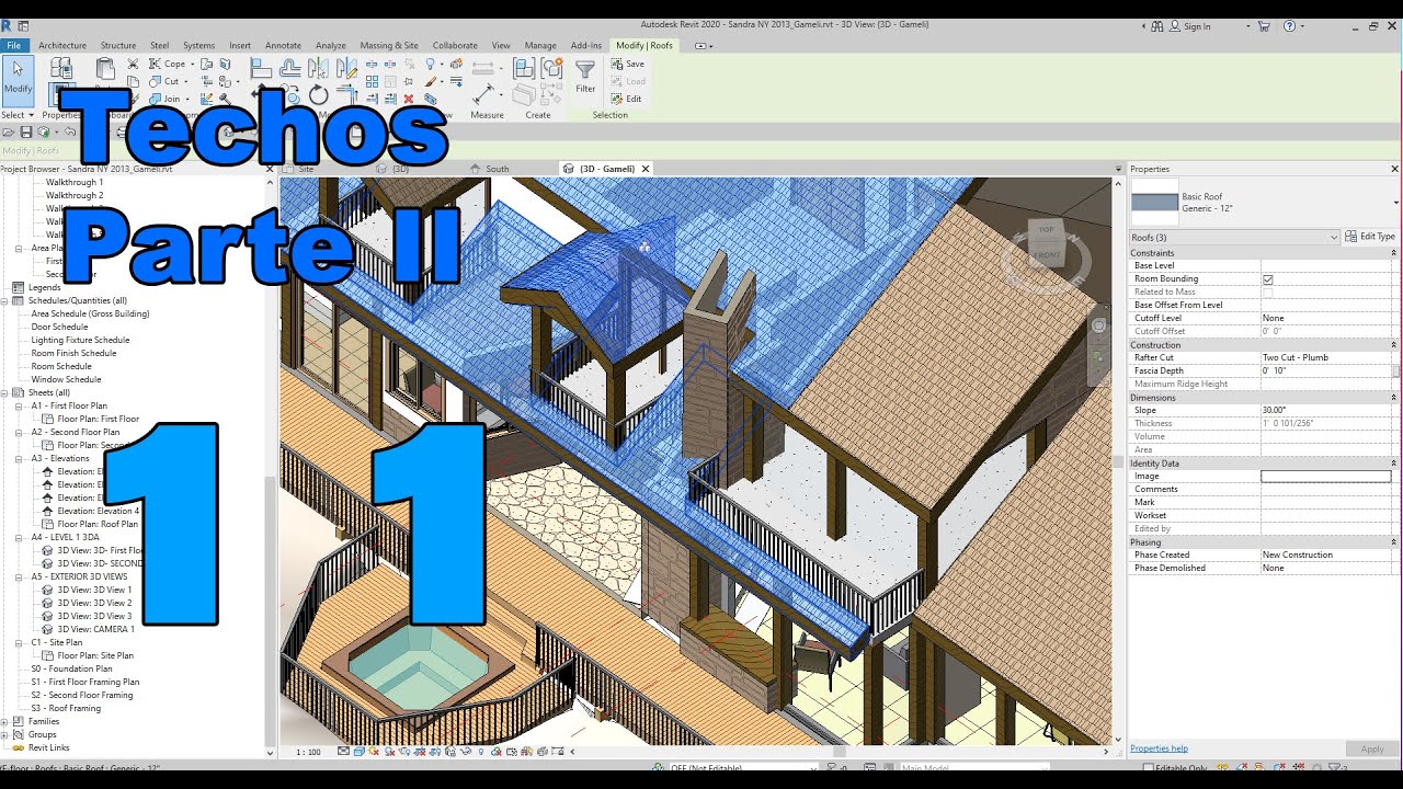 Video 11 - Tutorial Revit 2020 Conocimiento Fundamental - Techos Parte ...