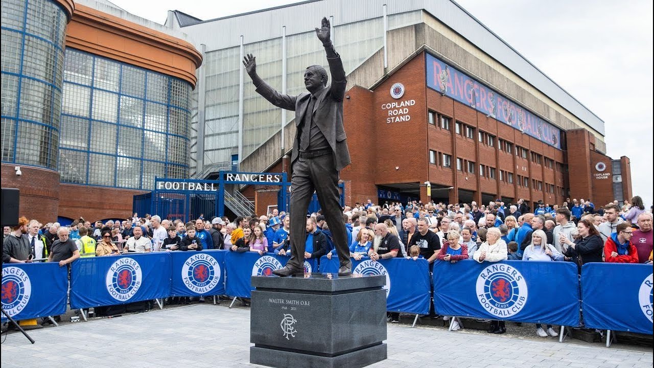 Statue of Rangers Legend Walter Smith Unveiled at Ibrox Stadium. - YouTube
