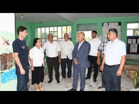 Masallı RİH başçısı Araz Əhmədov Ərkivan qəsəbə 1saylı tam orta məktəbdə təmir işləri ilə tanış olub