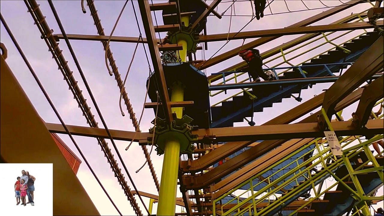 Great Wolf Lodge Howlers Peak Ropes Course - YouTube