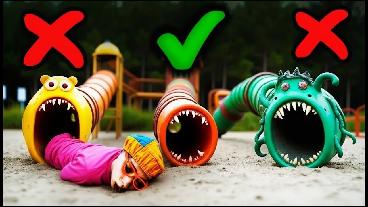 SLIDE EATER EAT BLIPPI - SPRUNKI MONSTER EATER SLIDE in real life in ...