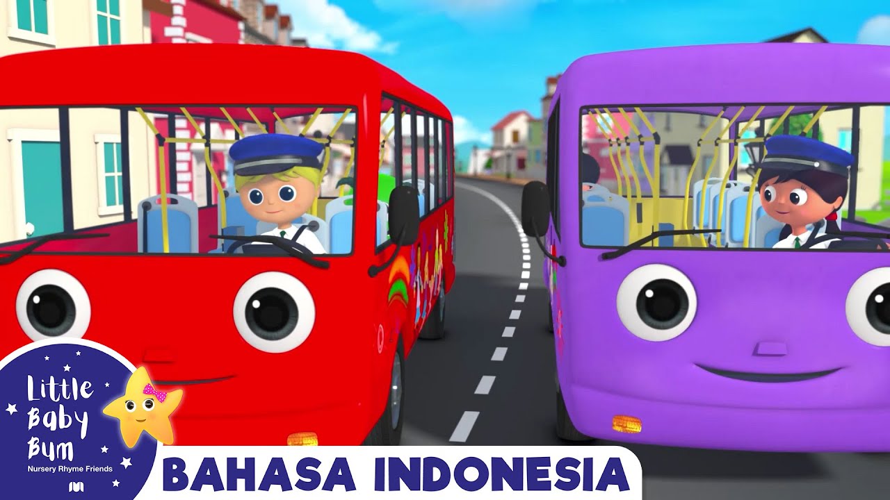 Bus Warna-Warni | Kartun & Lagu Anak Populer | @Little Baby Bum Bahasa ...