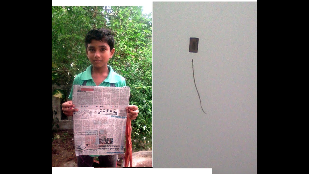How to Make kite in Square Shape - YouTube