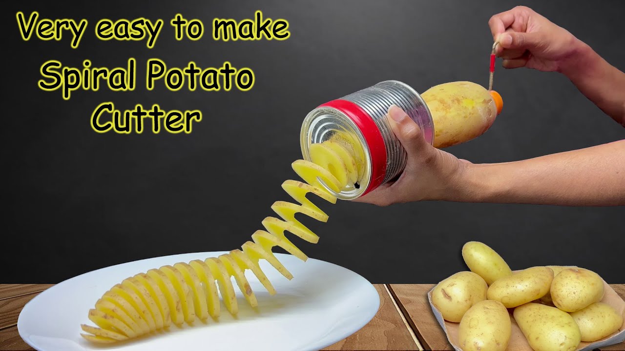 potato cutter/potato spiral/spiral potato/spring potato/how to make ...
