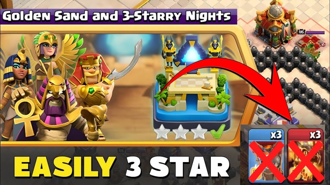 Easy to 3star Golden Sand and 3starry Nights(clash of clans) - YouTube