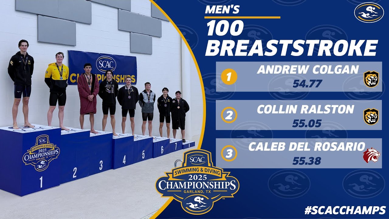 2025 SCAC Swim and Dive Championships: Colorado College, Andrew Colgan ...