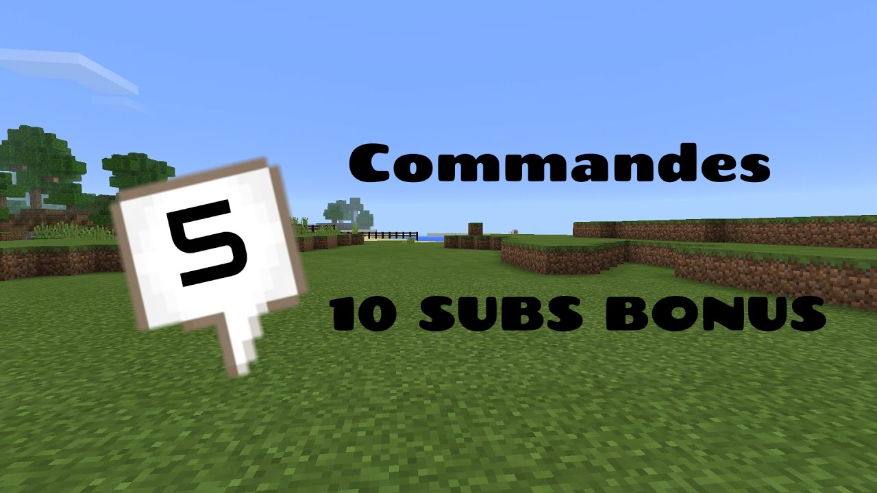 Minecraft PE: Top 5 Commands ( 10 Subs Special) - YouTube