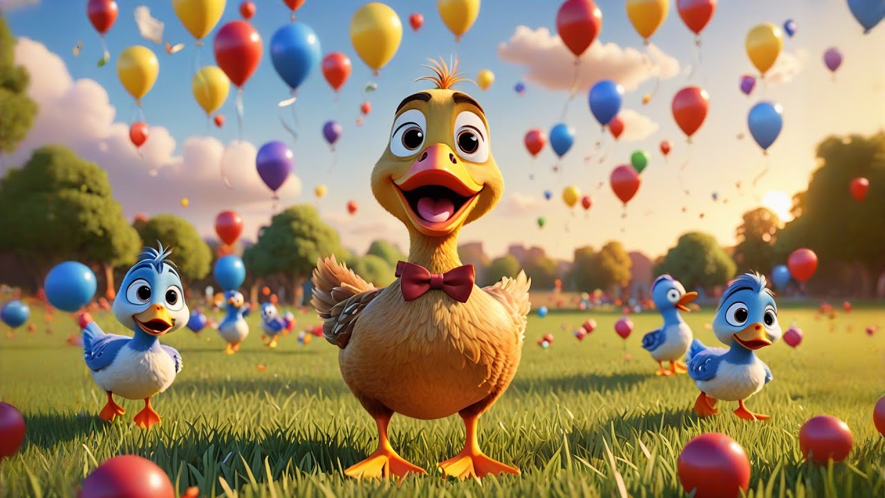 Six Dancing Ducks Go Quack Quack Quack | Duck Song for Kids | Nursery ...