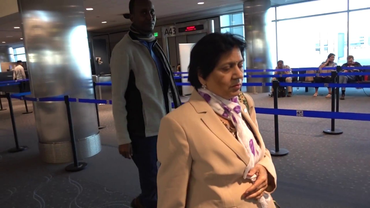 Aruna & Hari Sharma ready to Board Lufthansa LH447 from Denver to ...