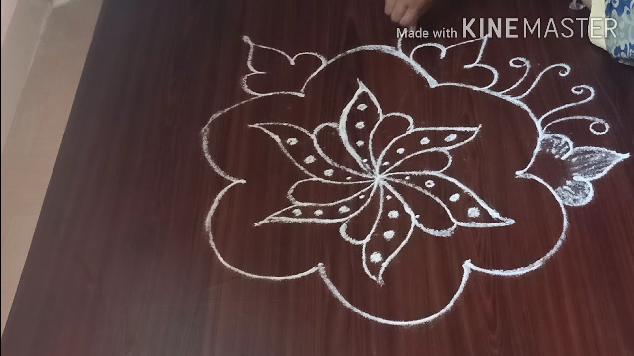 5 pulli poo kolam || Aani maatham special Kolangal || simple daily ...