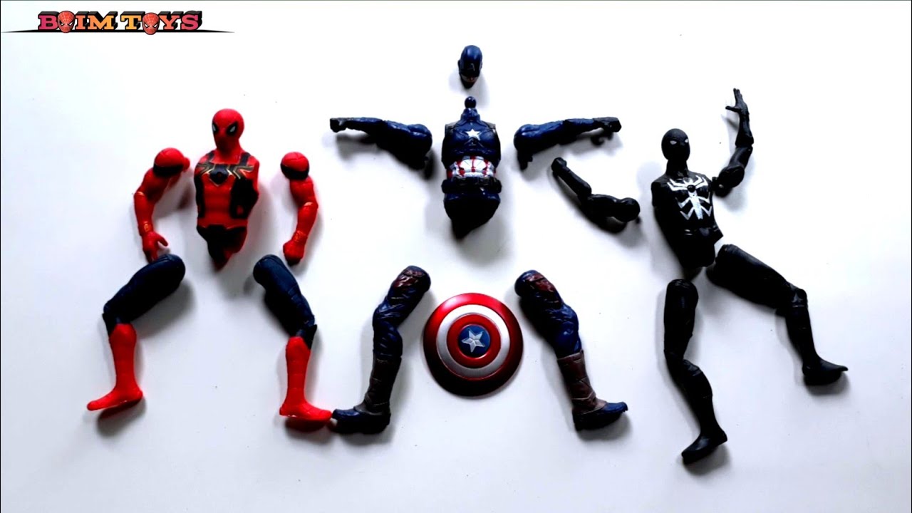 Avengers Assemble! Spider-Man, Captain America & Black Spiderman - YouTube