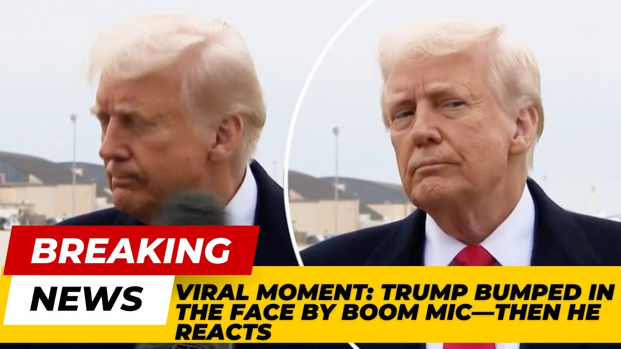 VIRAL MOMENT: Trump Bumped In The Face By Boom Mic—Then He Reacts - YouTube