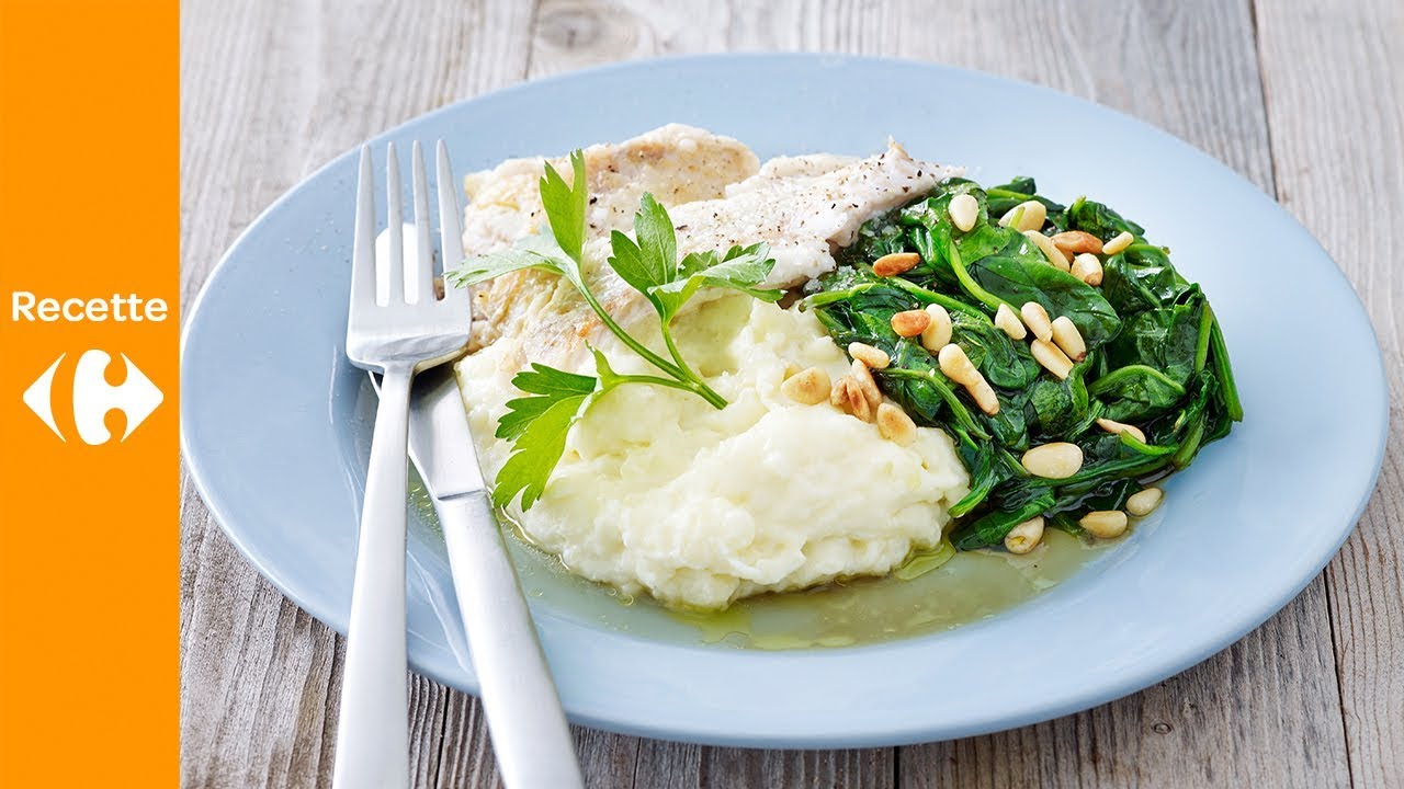 Filet d’aiglefin en croûte, purée de panais, sauce verte - YouTube