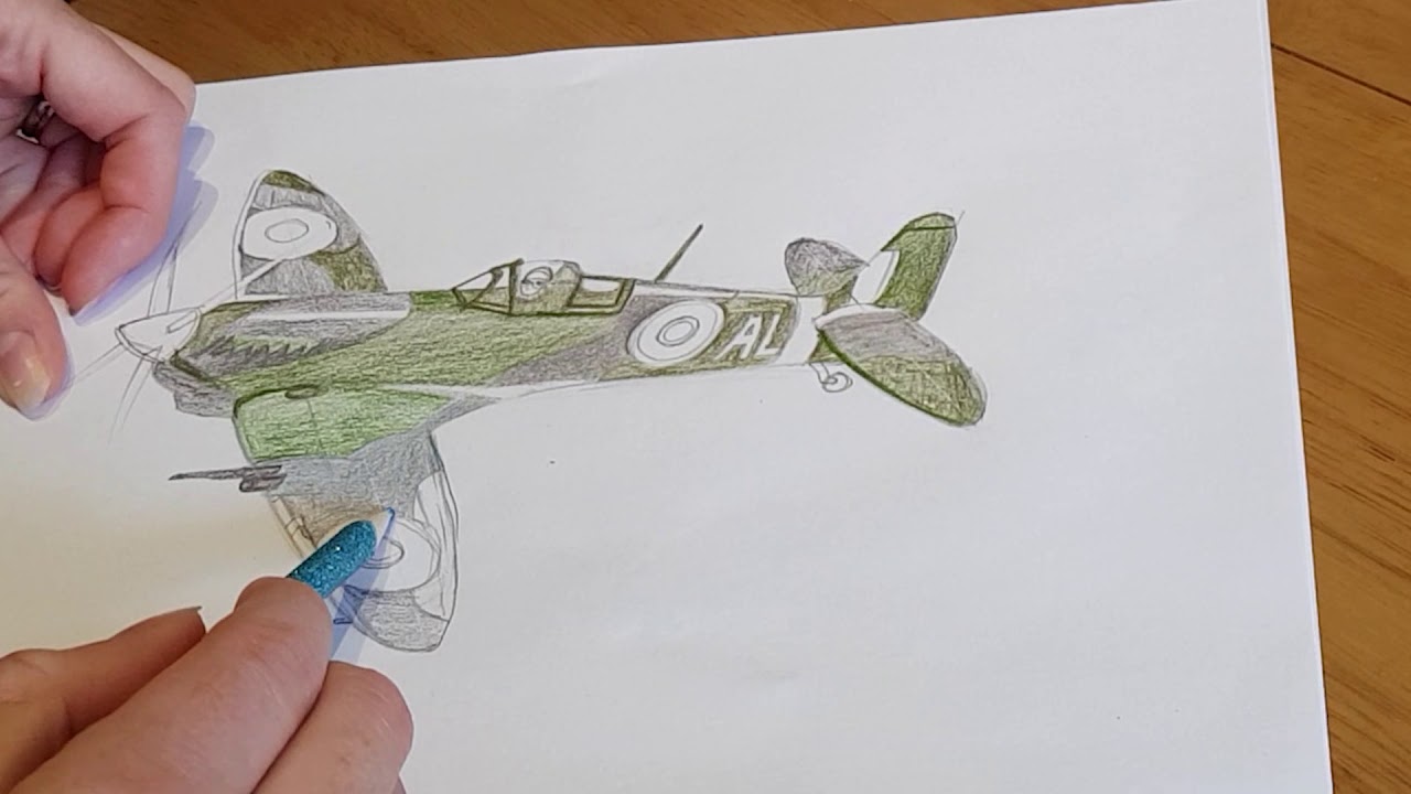 Spitfire Drawing Part2 - YouTube