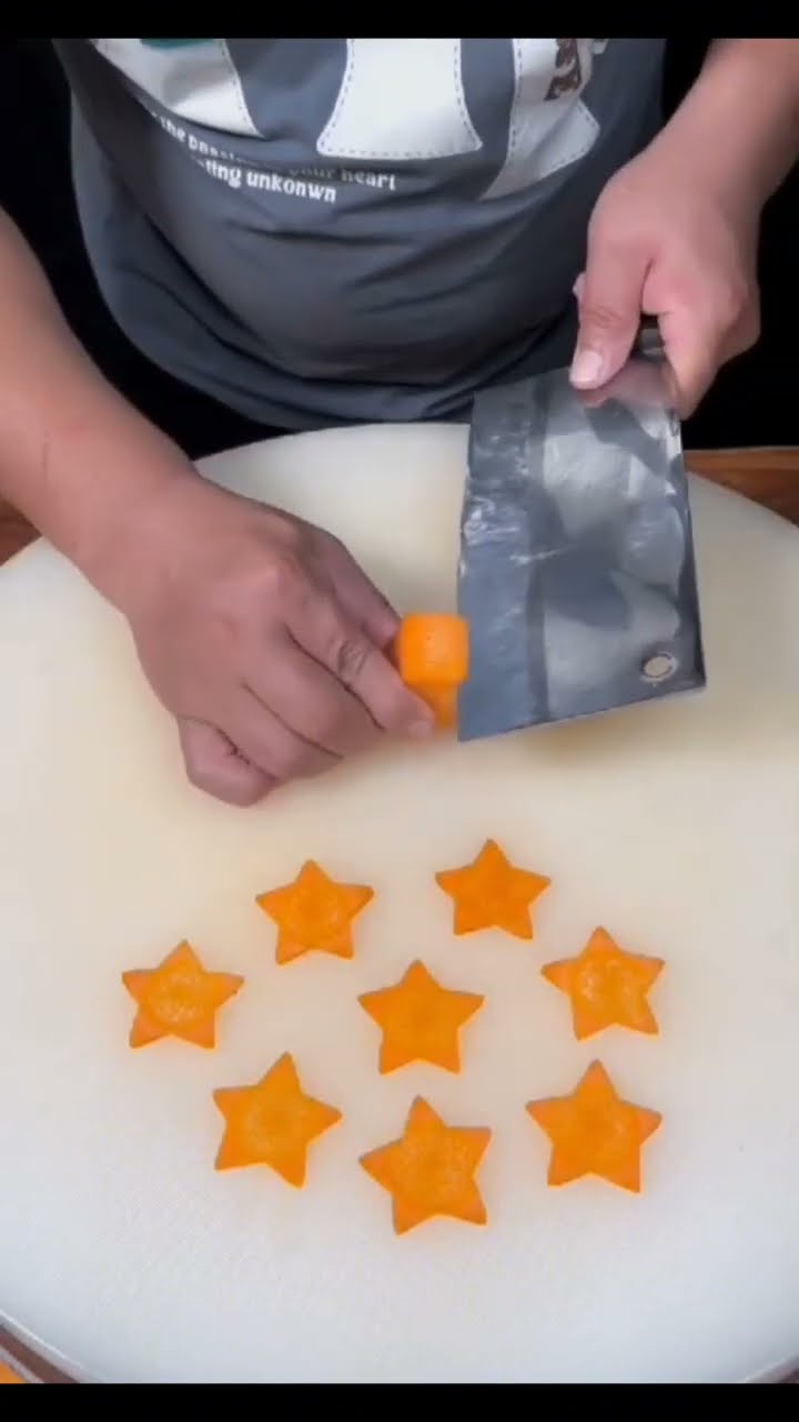 How to make star carrots 🥕#chef #satisfying - YouTube