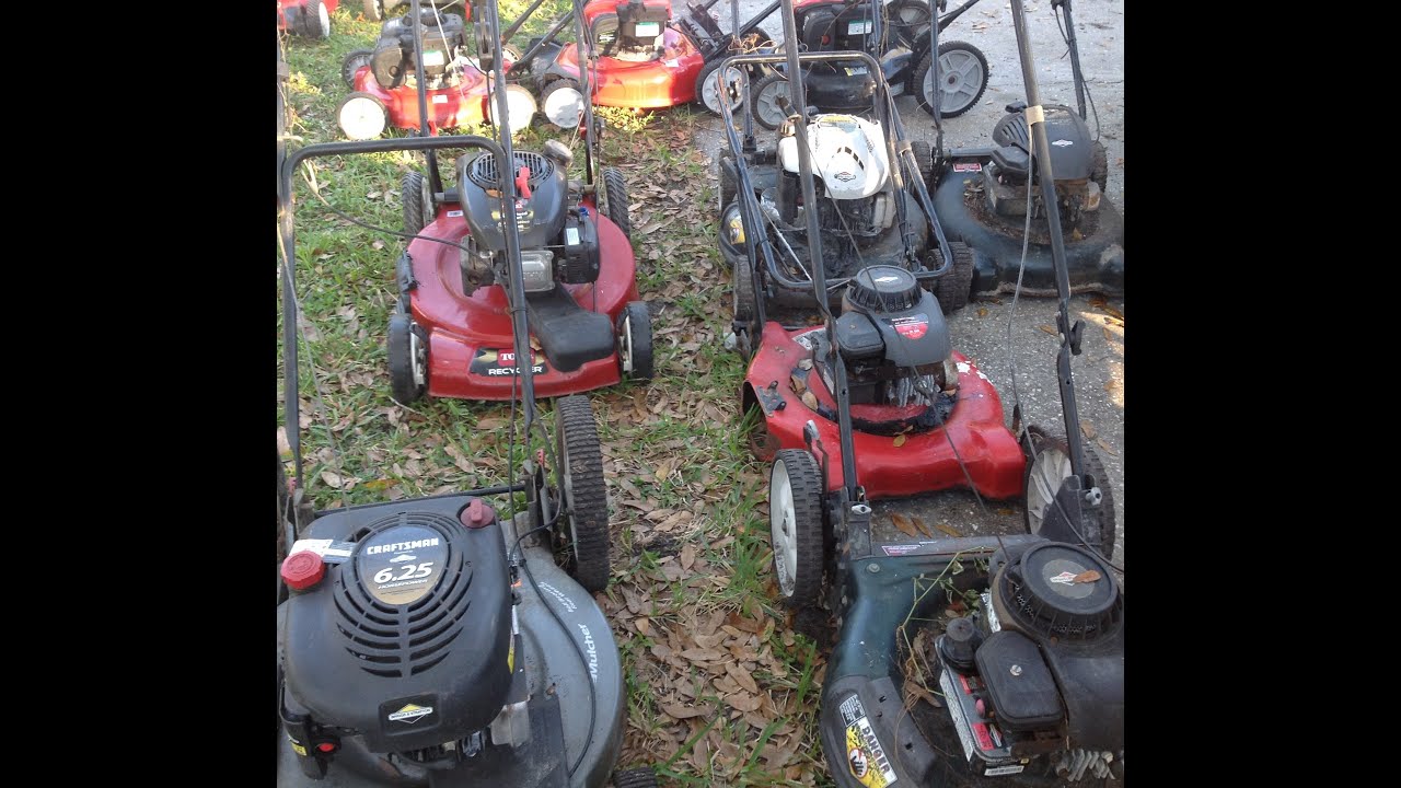 11 Junk Lawn Mowers for $170.....Assessment Day. - YouTube