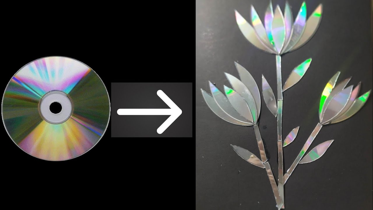 Cd Flowers , Wall decor ideas - YouTube