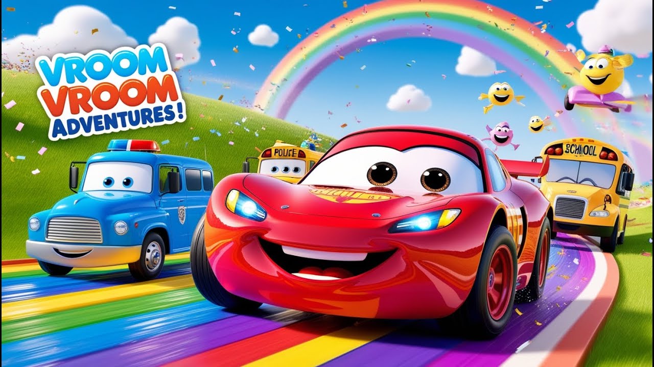 🚗 Vroom Vroom Adventures! | Fun Car Song for Kids | Lean & Laugh School ...