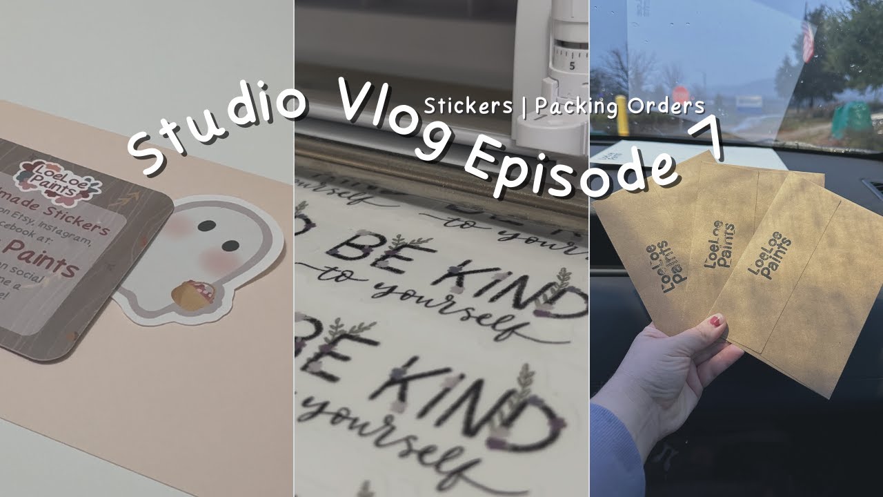 Studio Vlog 7 | Sticker Making | Packing Orders - YouTube