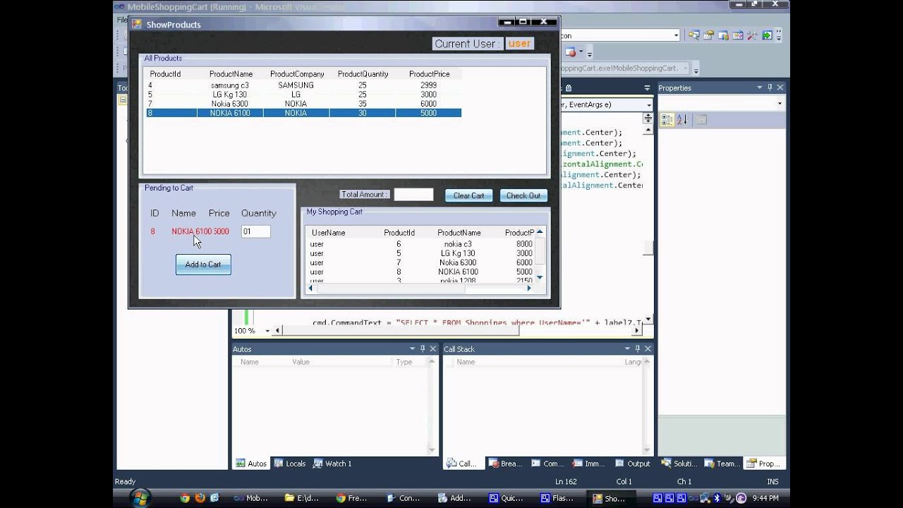 Shopping Cart in windows c# - YouTube