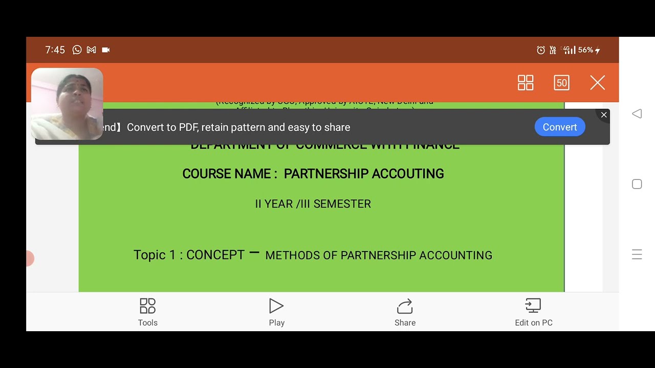Dr.A.NAGALAXMI - B.COMFIN|METHODS OF A PARTNERSHIP ACCOUTING ...