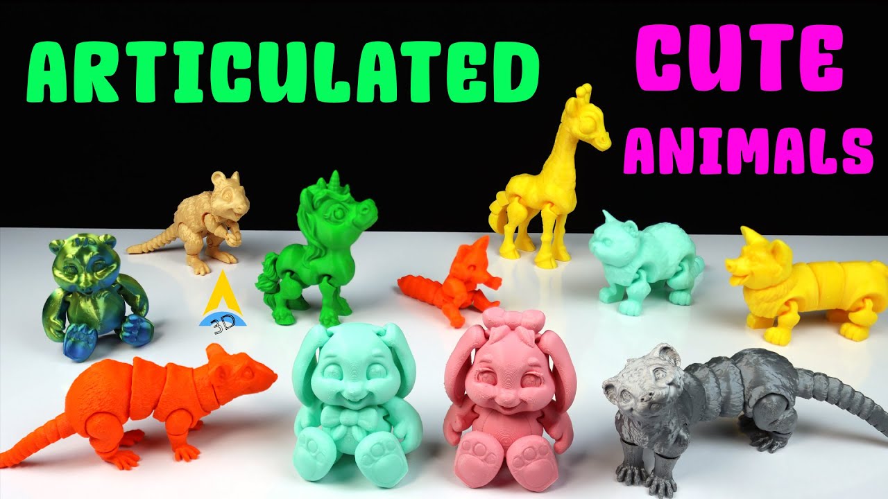 Best 3D Printed Articulated CUTE ANIMALS - YouTube