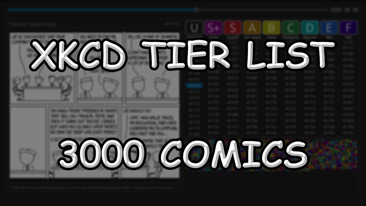 Ranking all 3000 xkcd comics (for charity!) (part 2) - YouTube
