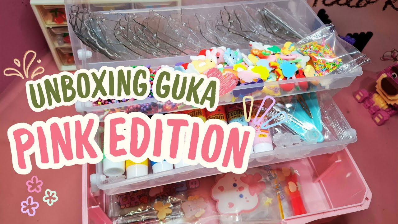 UNBOXING GUKA CREAM DIY KEYCHAIN PINK EDITION! HAUL TIKTOK SHOP! #diy # ...