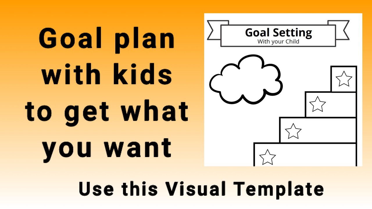 Goal plan with kids to get what you want - Visual Template to use - YouTube