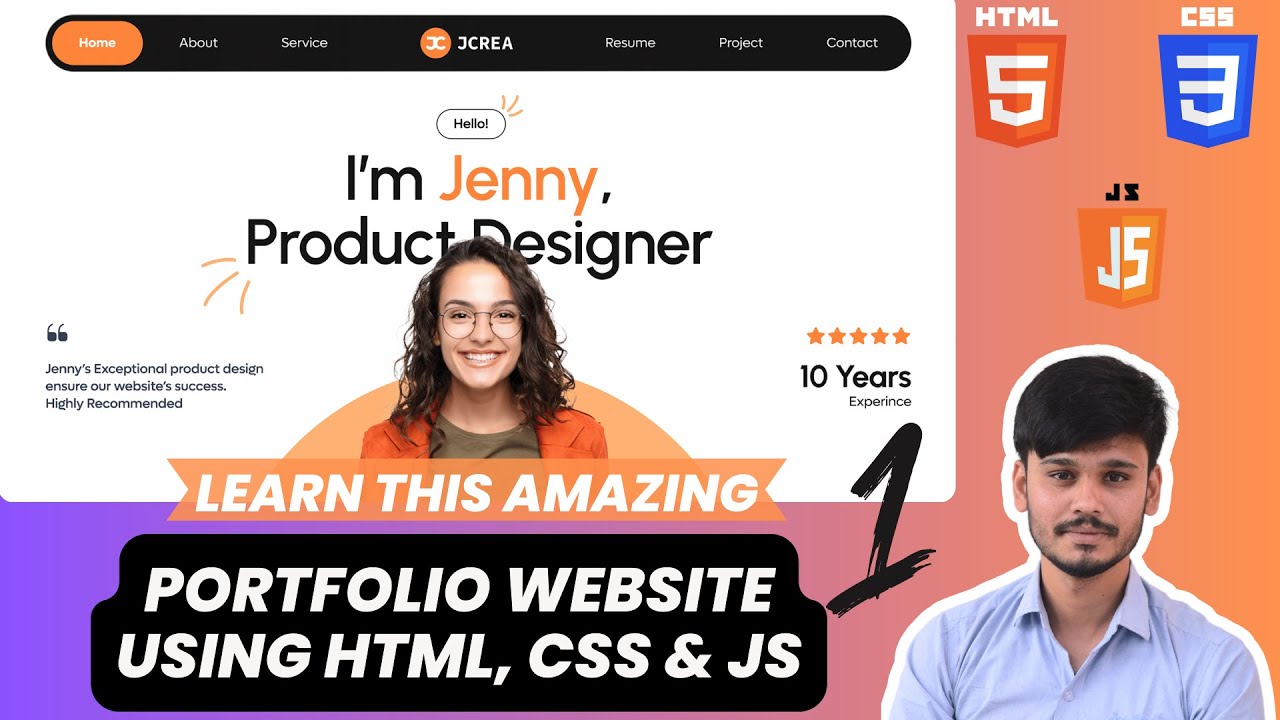 Personal Portfolio Website using HTML, CSS and JavaScript From Scratch ...