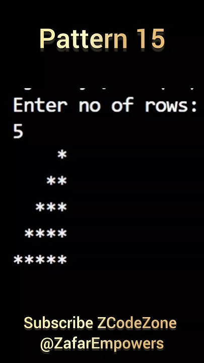 pattern 15 #subscribe @ZafarEmpowers for more such content #coding #java #like - YouTube