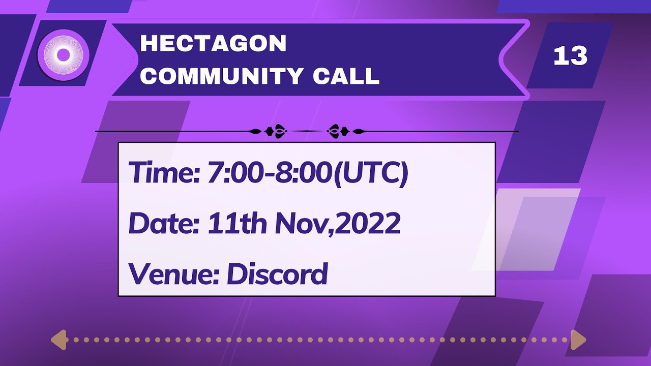 HECTAGON COMMUNITY CALL 13 - YouTube