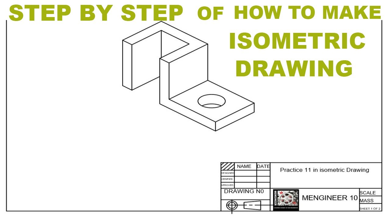 ISOMETRIC DRAWING: Lesson 31 of 50 Practice 11| In Auto-cad For ...