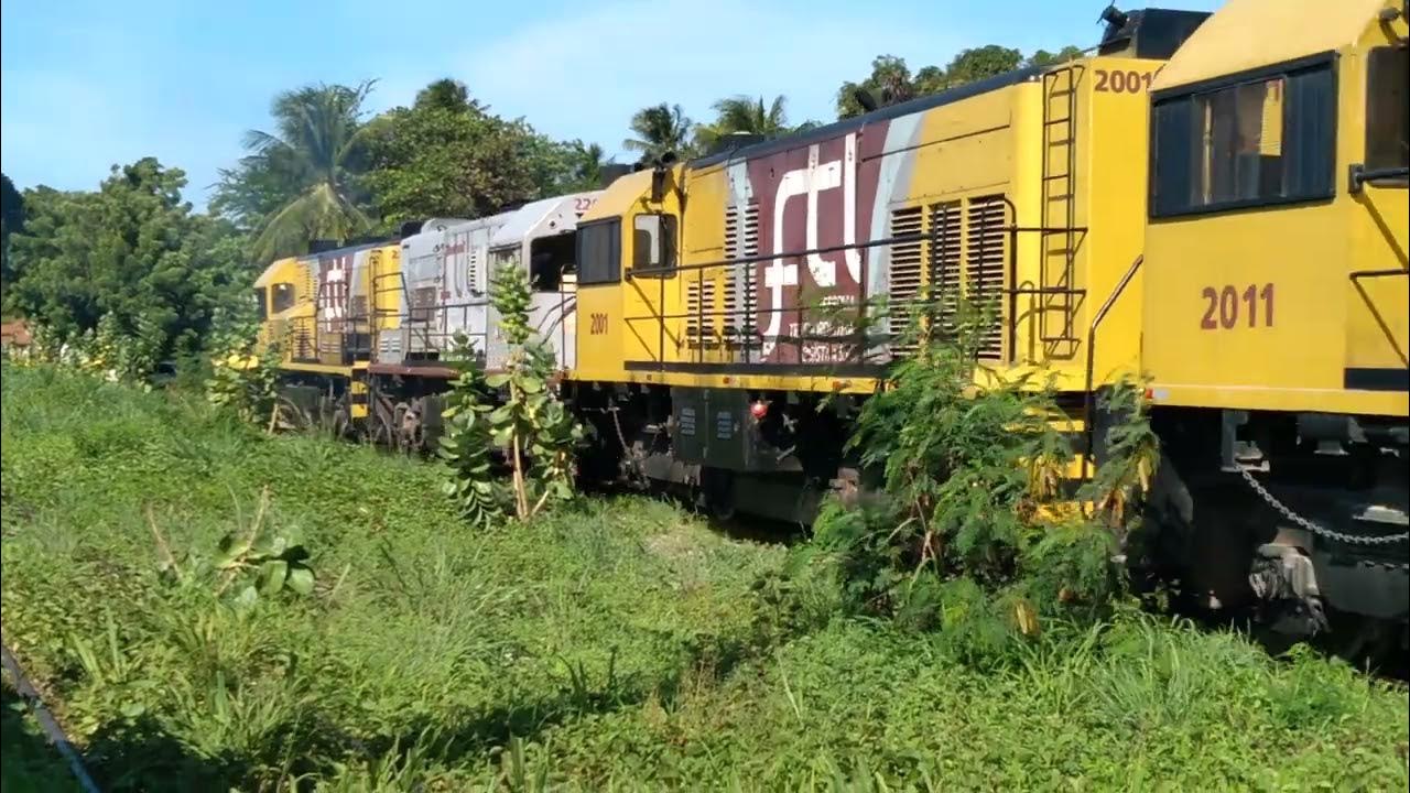 TREM DA FTL LIDERADO PELA GE U10B 2231 PARTINDO DE ARACAPÉ PARA PORTO DO MUCURIPE. - YouTube