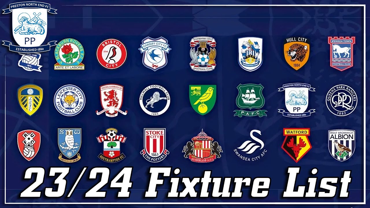 Preston North End 23/24 Fixture List Revealed - YouTube