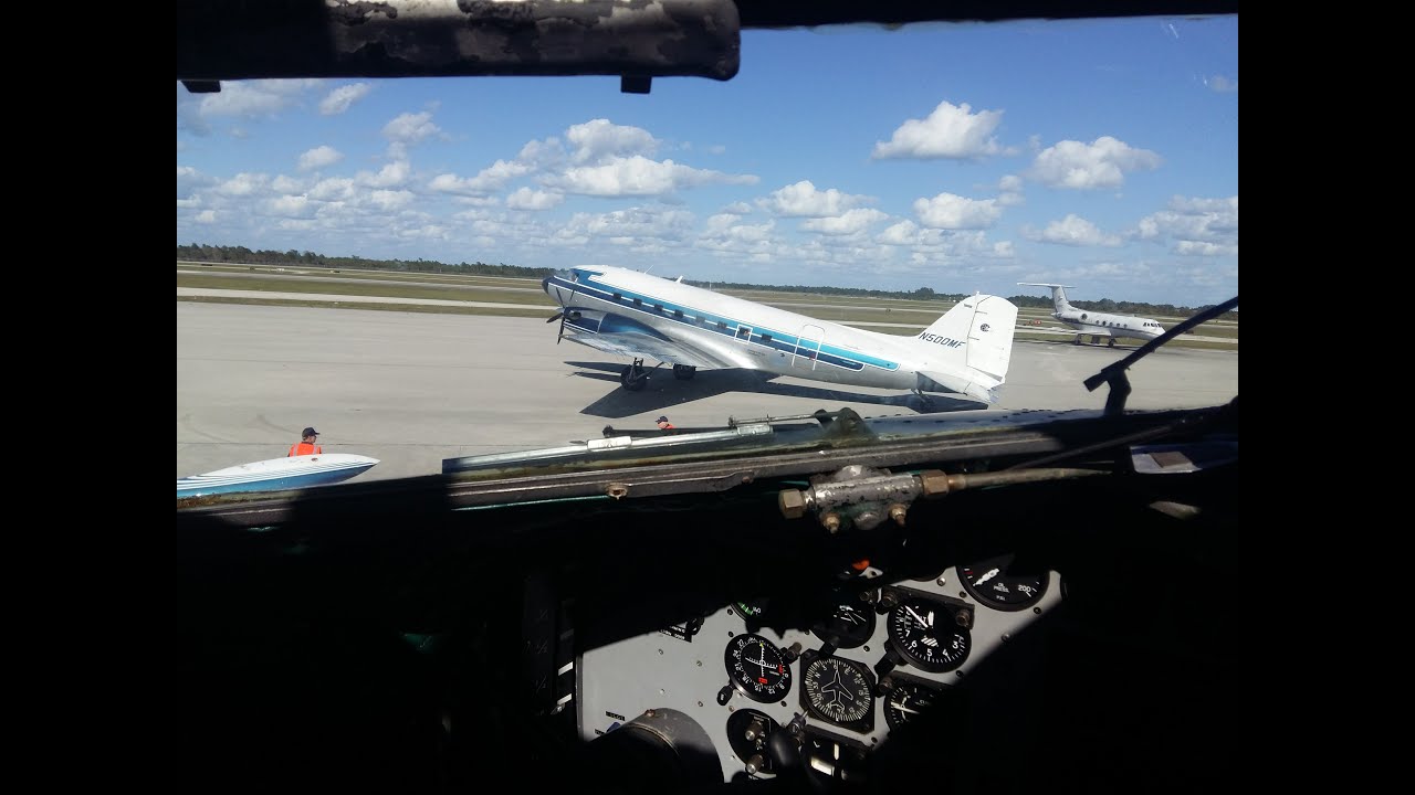 DC-3 Landing at Fort Pierce Airport (KFPR). Amazing day !!!!! - YouTube