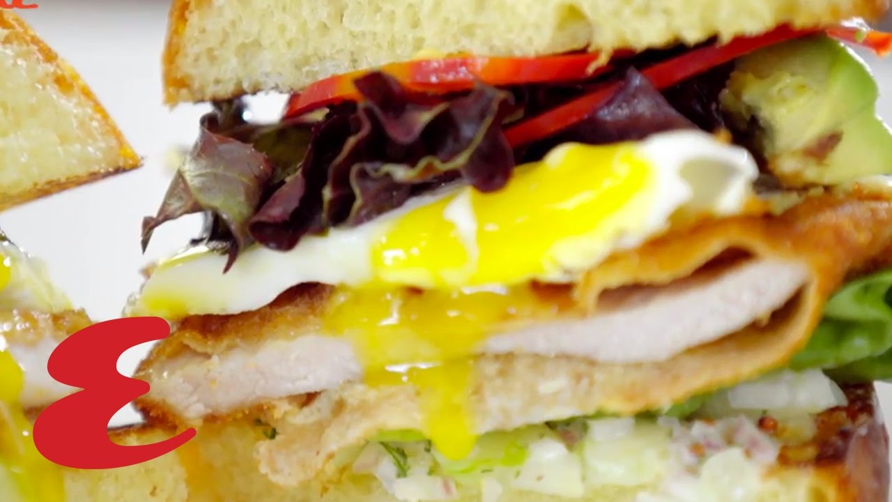 Schnitzel Burger With Fried Egg - YouTube