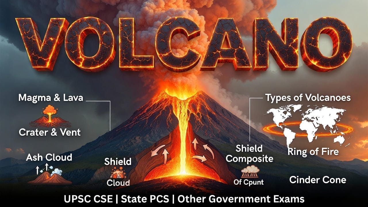 VOLCANO | ACIDIC AND BASIC LAVA | UPSC CSE 2026 - YouTube