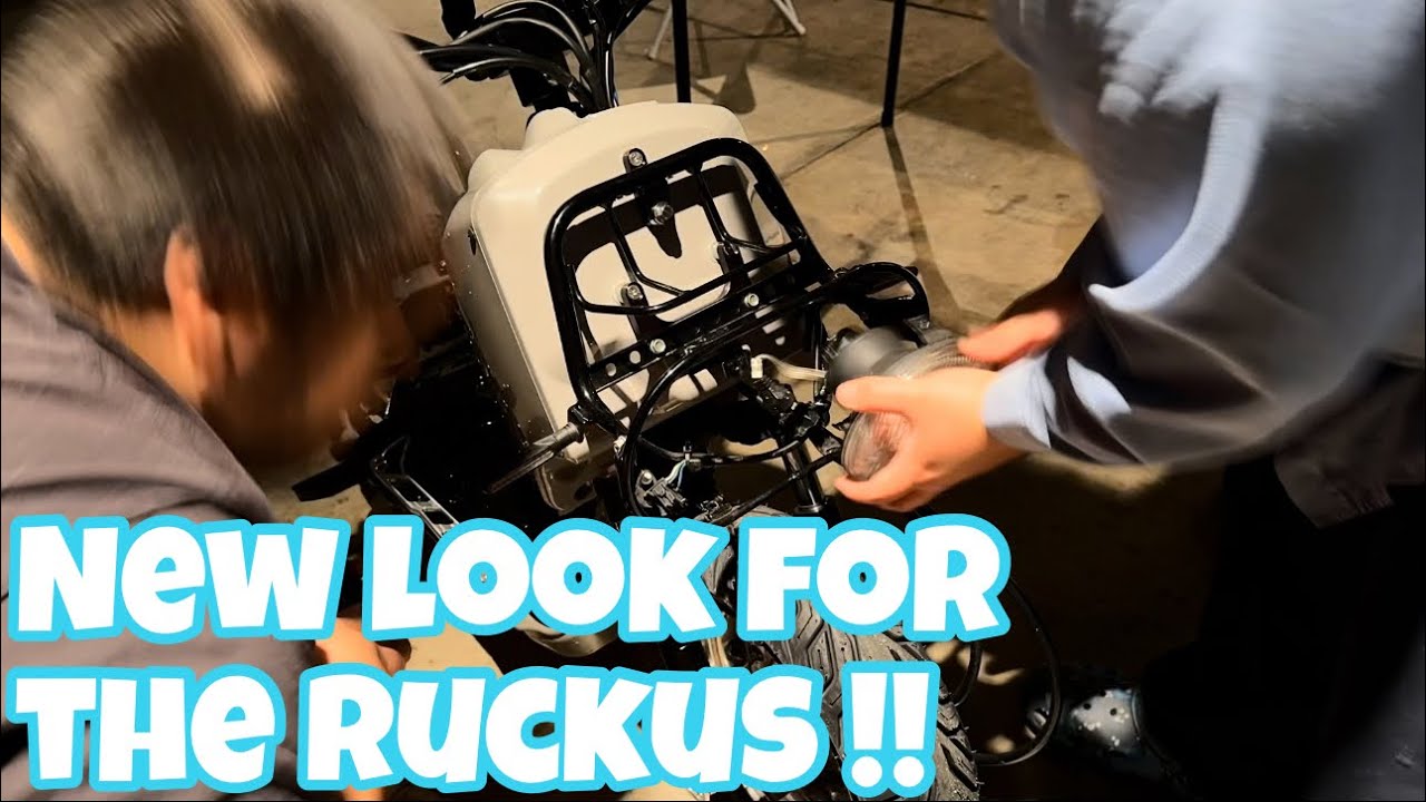 Honda Ruckus: TRS Headlight Lowering Kit Install + Front Tire Change ...