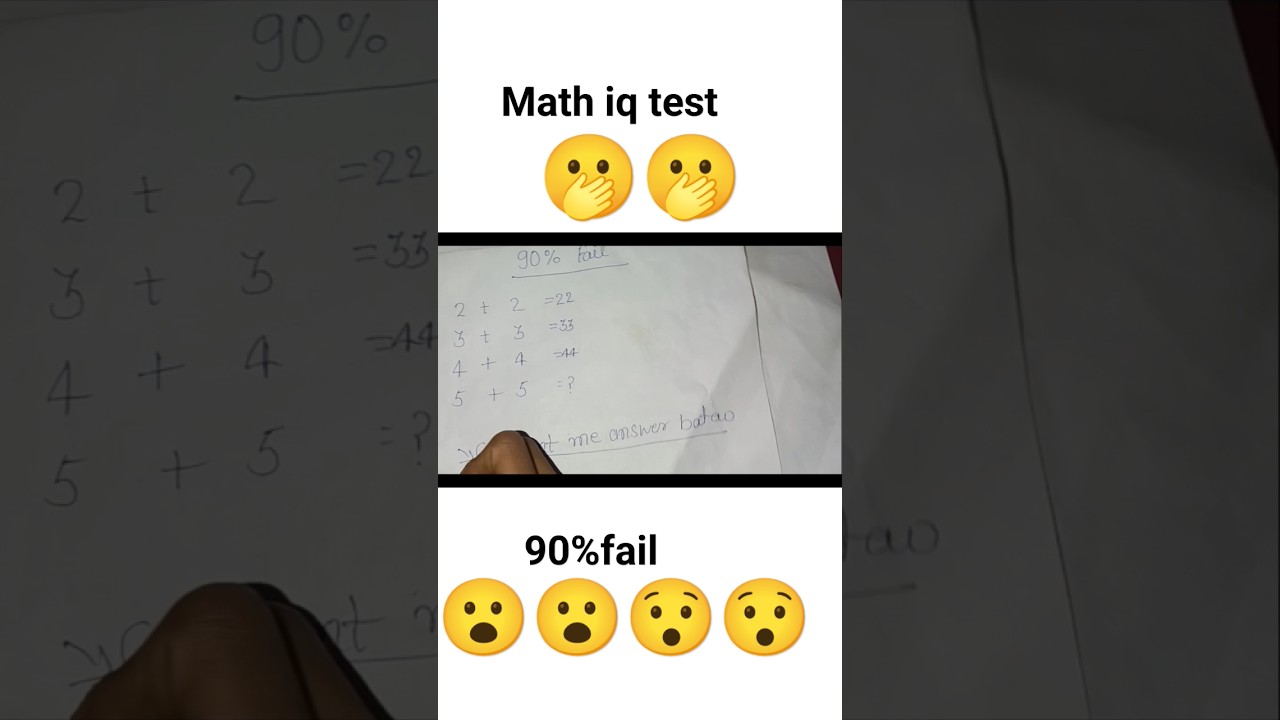 math IQ test #90 % fail # - YouTube